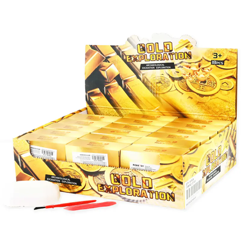 Dig It Out Gold 7cm | Utgravingssett gull for barn - Billigmarkedet.no